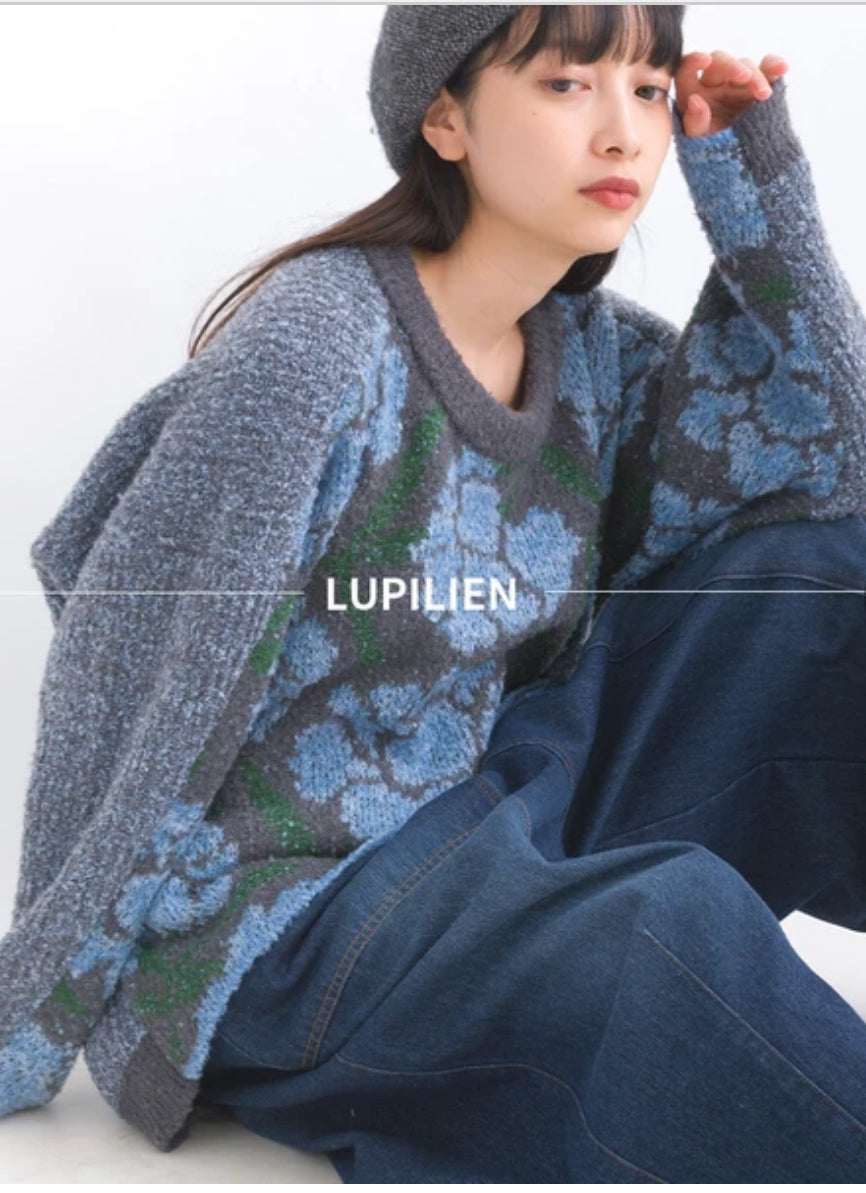 日本Lupilien花朵針織衫